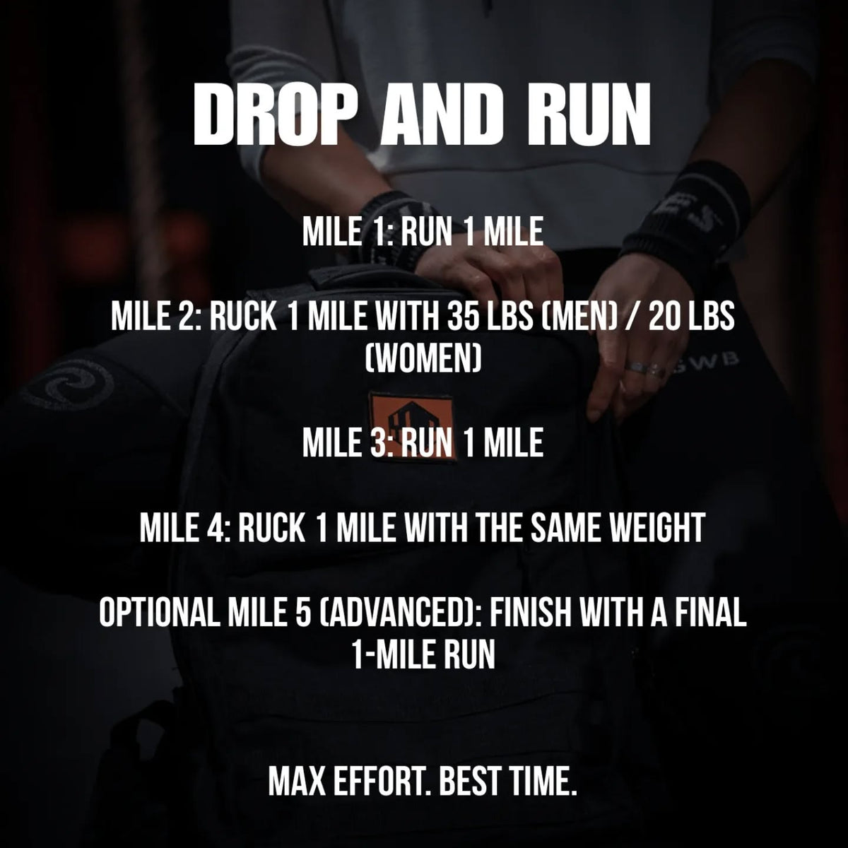 Rucking Workout - The Drop and Run Workout | YOMP Co | YOMP CO